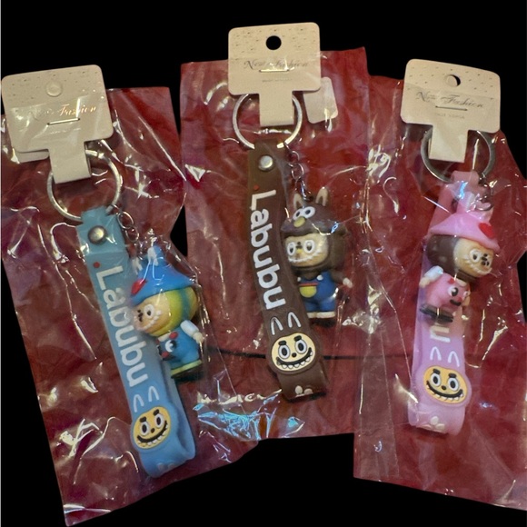 Labubu | Accessories | Labubu Character Keychains Set Of 3 | Poshmark